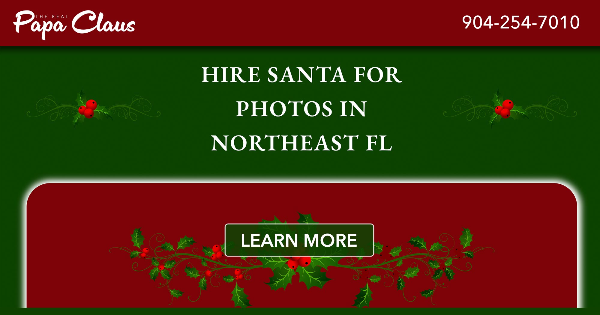 Hire Real Beard Santa For Photos in Northeast FL - The Real Papa Claus